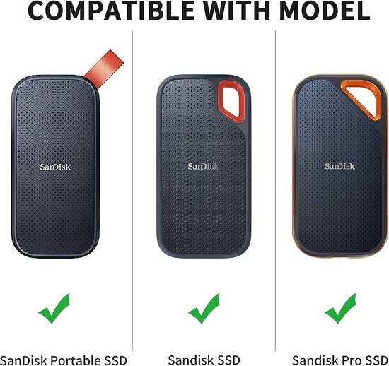 Hard Case Voor SanDisk SSD SDSSDE61 Extreme Portable/SanDisk Extreme ...