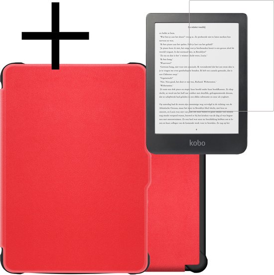 Hoes Geschikt voor Kobo Clara HD Hoesje Bookcase Cover Book Case Hoes ...