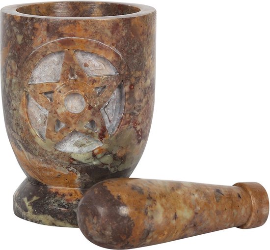 Salem's Fantasy Gifts- Zeepsteen Vijzel met Pentagram | bol