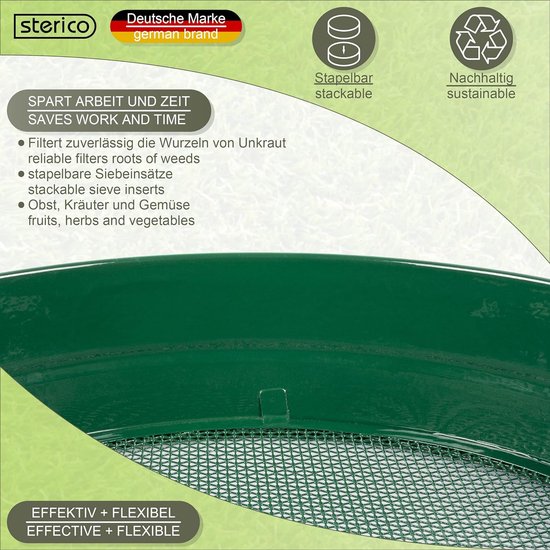 tuinzeef in verschillende maten | Ronde zeef 33cm Ø | Aardezeef voor ...