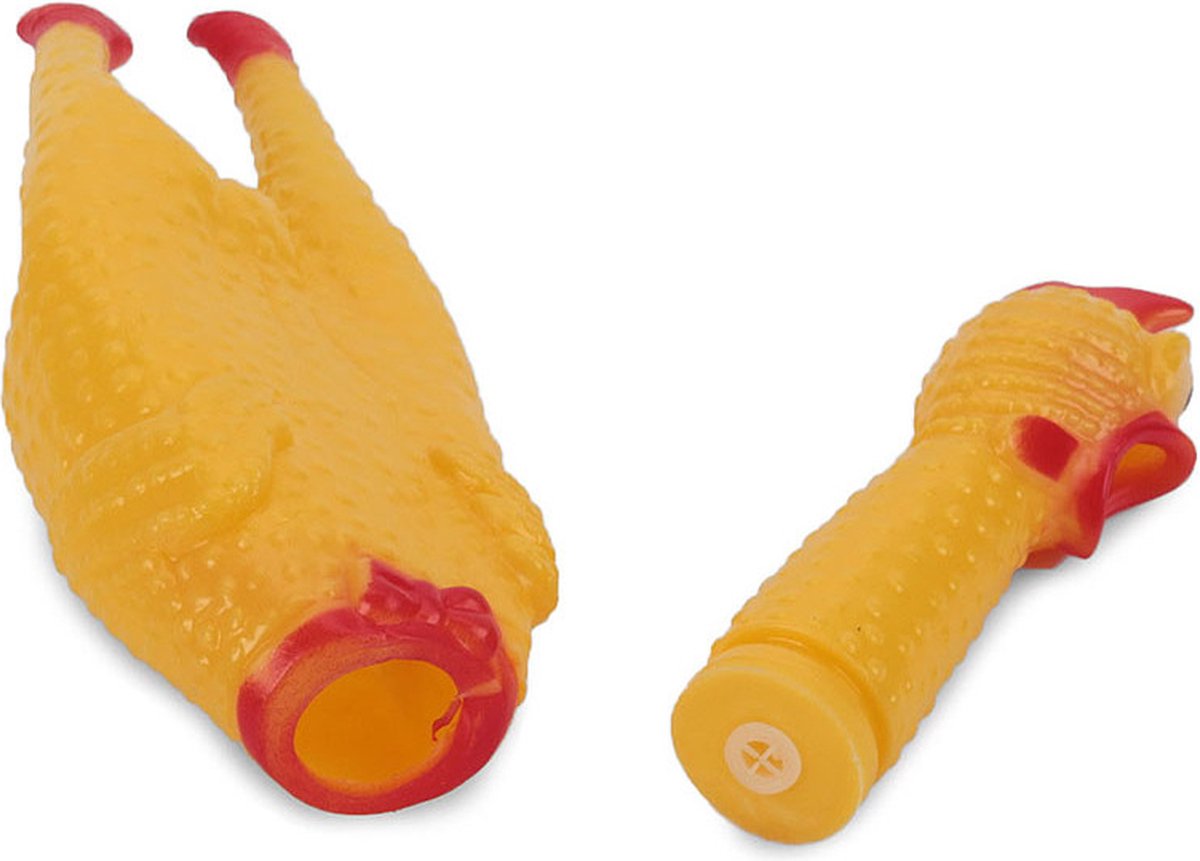 Schreeuwende Kip - Hondenspeelgoed - Piepende Kip - Rubber - 1 Stuk | bol