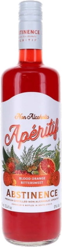 Abstinence Blood Orange Aperitif - 75cl alcoholvrij | bol