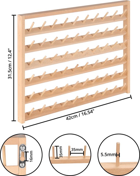 Kurtzy 60 Spoelen Muur Gemonteerde Draad Rek Houden - Draad Organizer ...