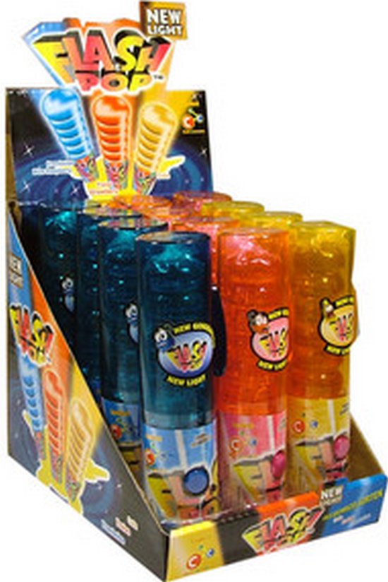 Funny Candy - Flash Pop Lolly - 12 flesjes | bol