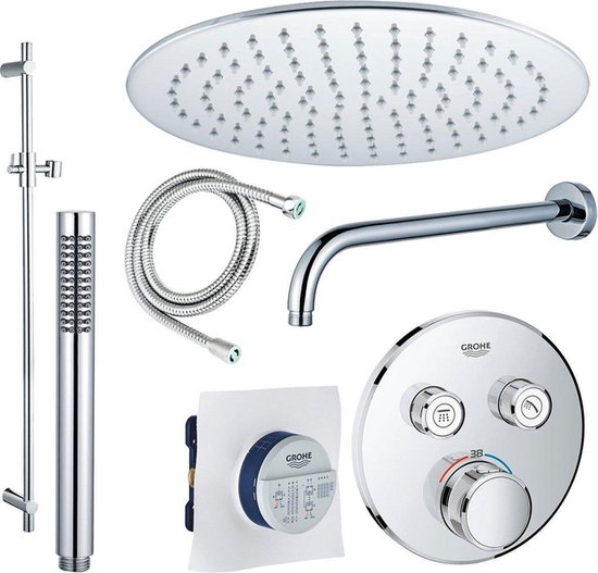 GROHE Grohtherm Regendoucheset inbouw - 2 functies - met Fortifura ...