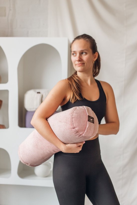 Yoga bolster eco rib oudroze rond - Lotus | bol