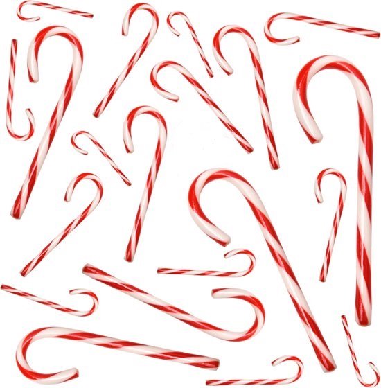Candy Canes - 24 x rood-witte klassieke zuurstokken - snoep voor in de ...