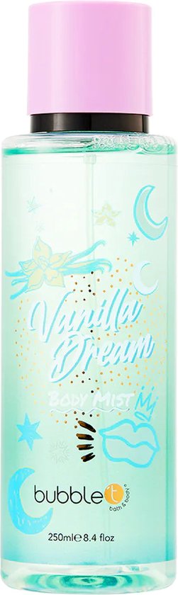 Bubble T | Vanilla Dream Body Mist | 250ml | Laat je huid achter met ...