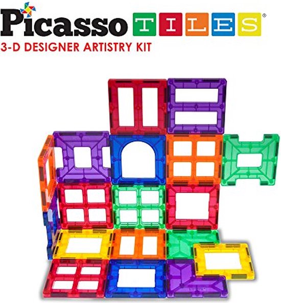 Tactic Picasso Tiles - Constructiespeelgoed - Magnetic Tiles ...