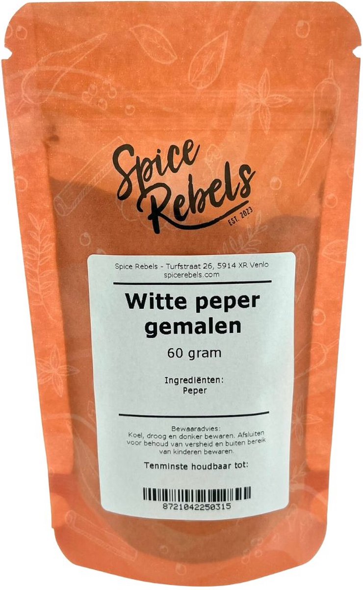 Spice Rebels - Witte peper gemalen - zak 60 gram | bol