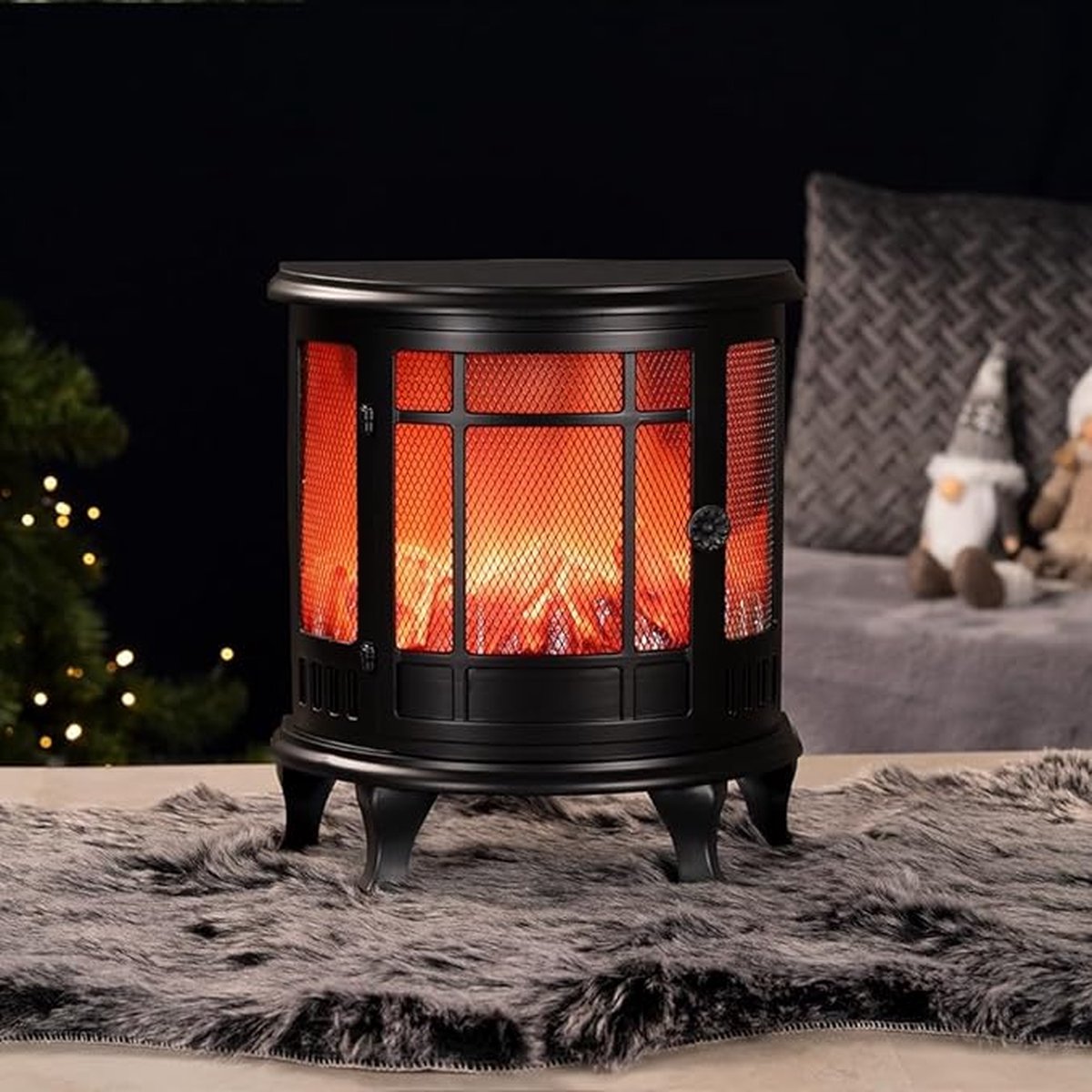 Led-haard nostalgie, decoratieve open haard, elektrisch, werkt op ...