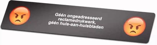 Nee Nee Emoji Brievenbus Sticker - Set van 2 Stickers | bol