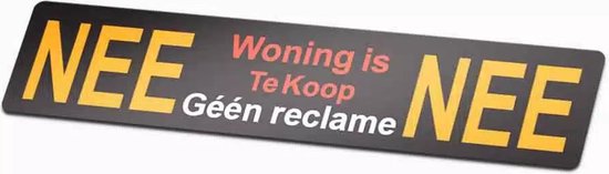 Woning Te Koop Geen Reclame Sticker Brievenbus Sticker - Set van 2 ...