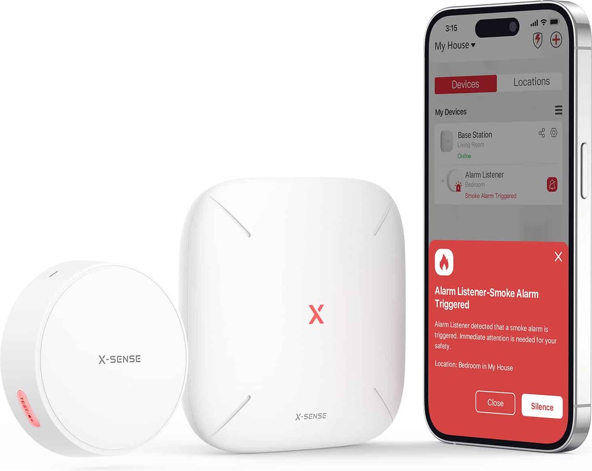X-Sense SAL51 Smart Alarm Listener set - Listener en SBS50 Base Station - Luisteraar... | bol