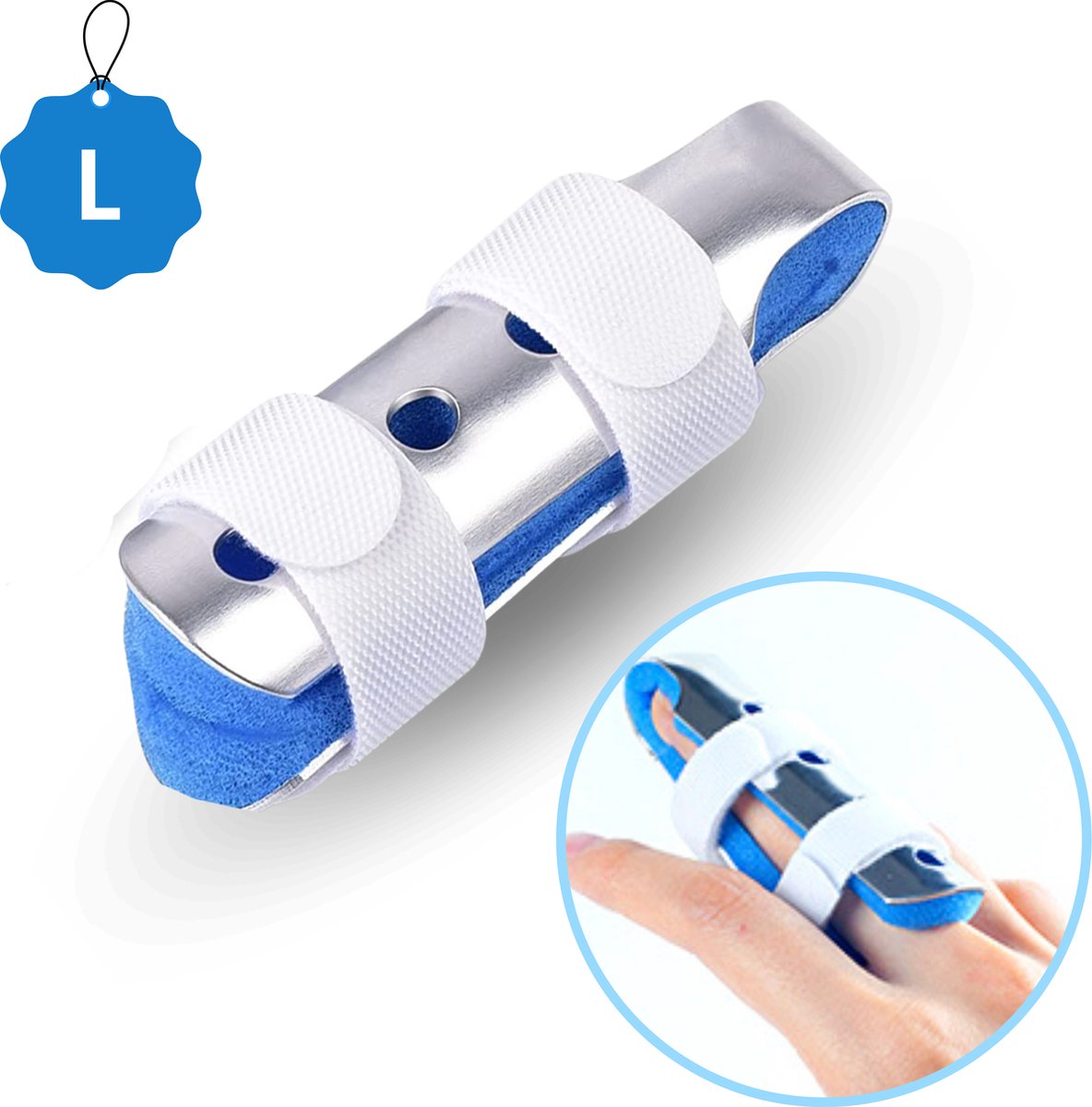 KANGKA Vingerbrace - Verstelbaar Vingerspalk maat L (8 cm) - Finger ...