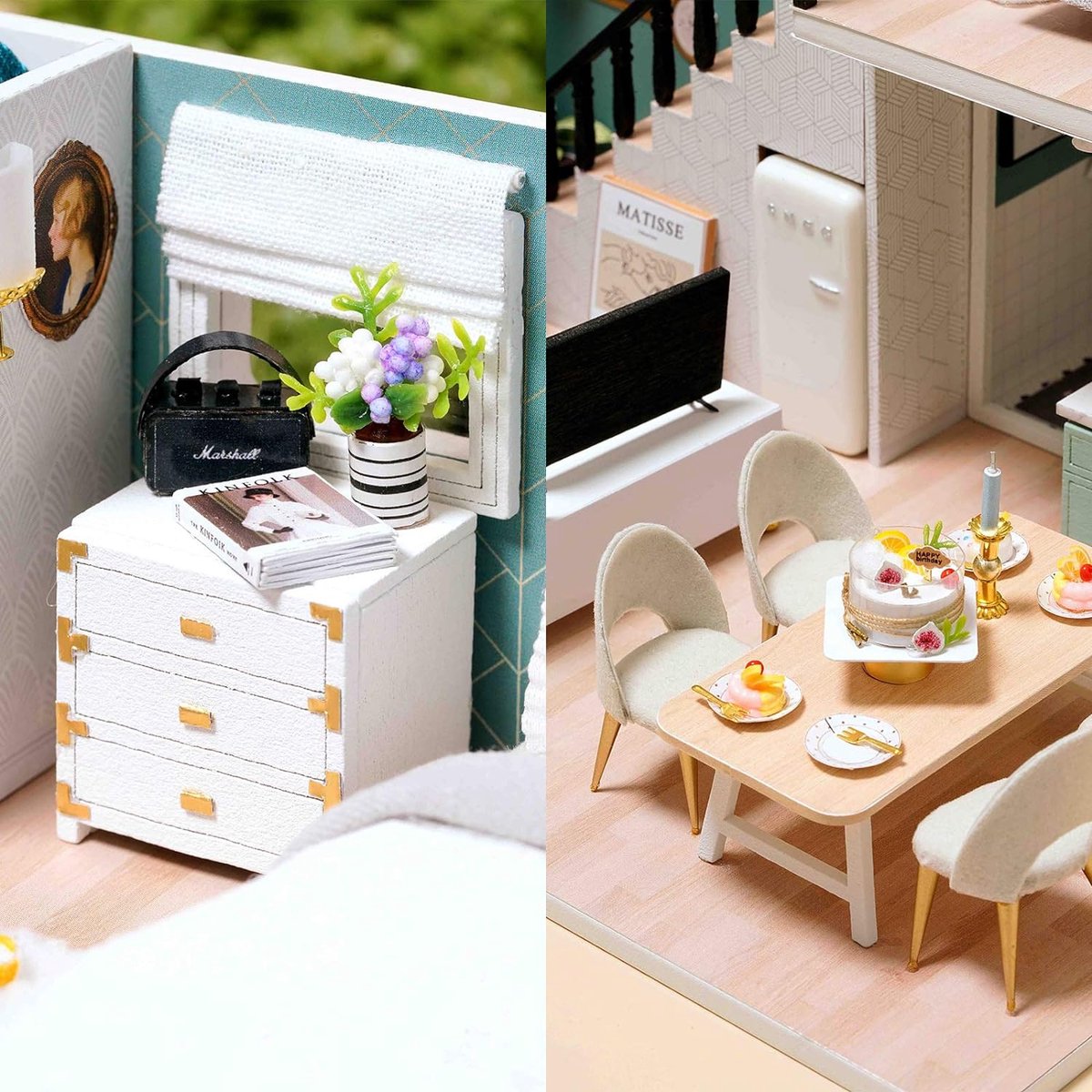 DIY Miniatuur Poppenhuis Kit met Muziek DIY Miniatuur Huis Kit met ...