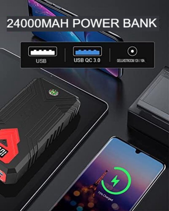 Startkabels Met Accu - Jumpstarter Voor Auto - Starthulp | bol