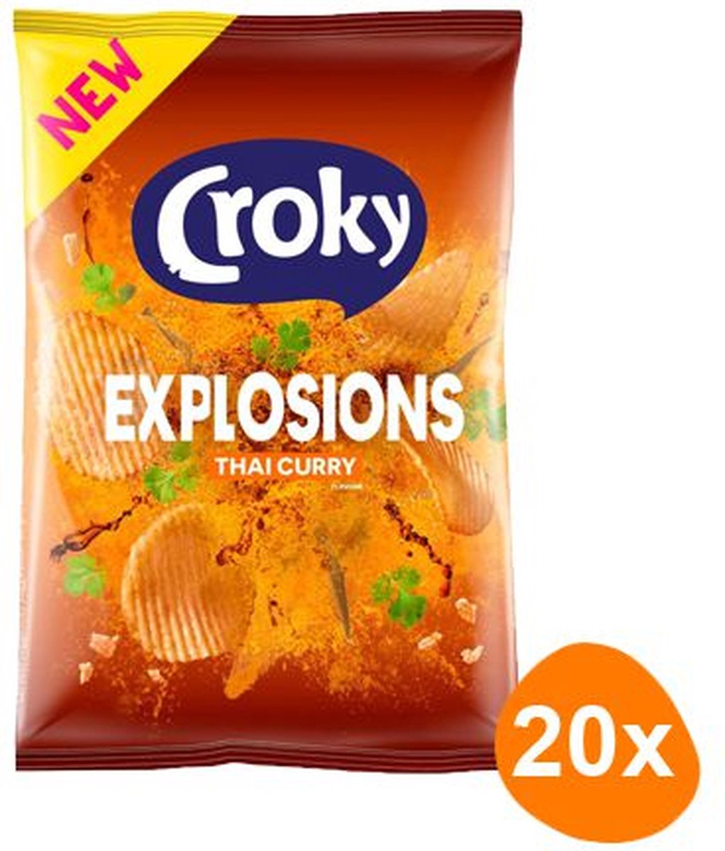 Croky - Explosions Thai Curry - 20 Minizakjes | bol