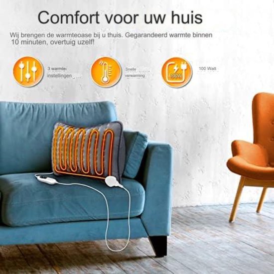 Verwarmd Kussen - Warmtekussen - Verwarmde Kussen met Vulling 100 W ...