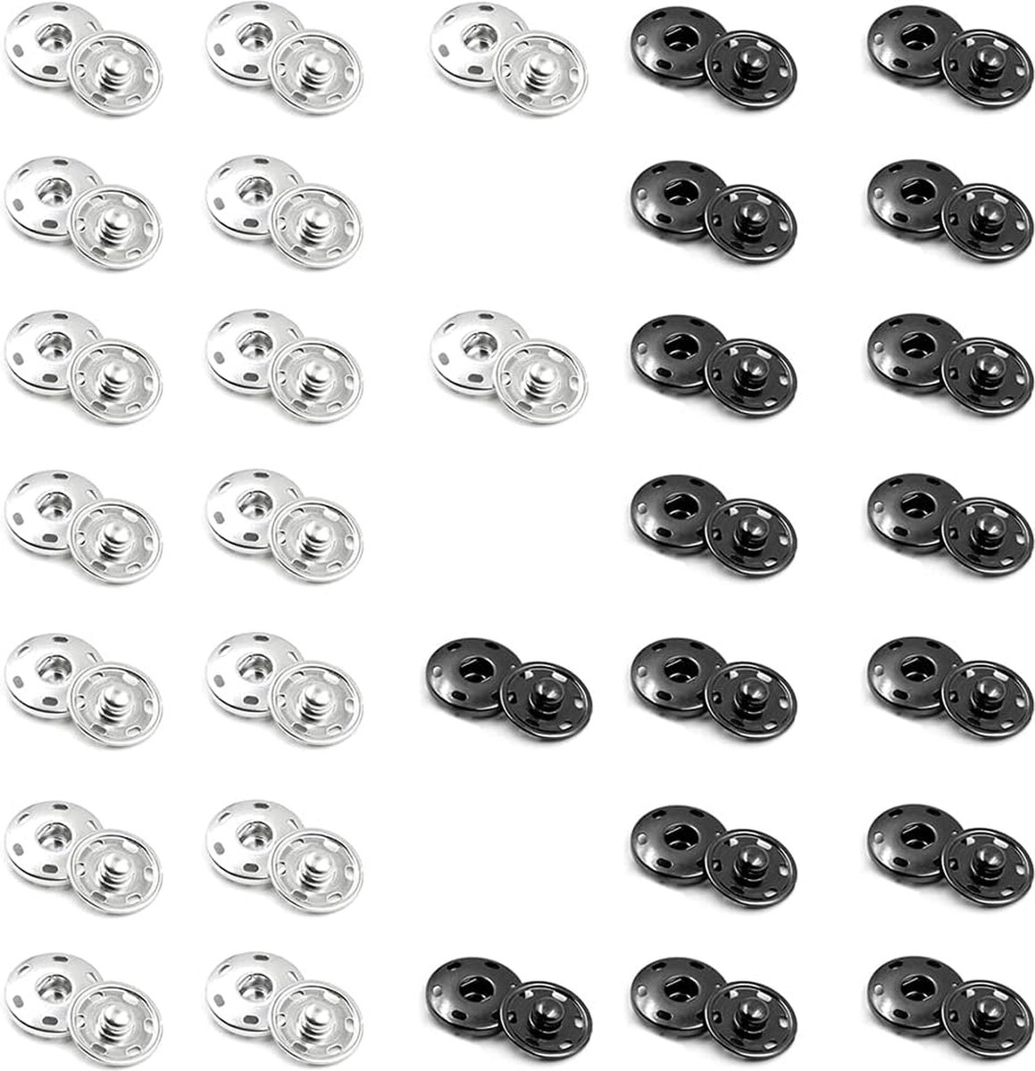 32 sets naaibare drukknopen, drukknoppen drukknopen bevestigingsknoppen ...