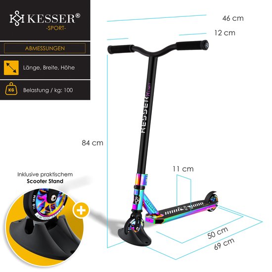 KESSER® Stuntstep X-Limit-Pro 360° voor Volwassenen en Kinderen ...