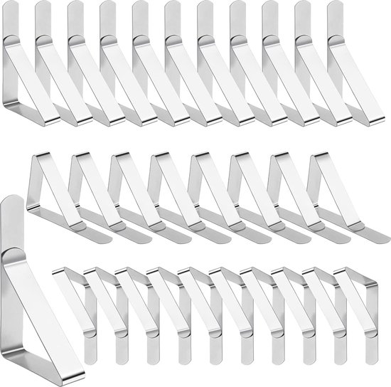 Pack of 30 Tablecloth Clips, Stainless Steel, Table Cover Clips for ...