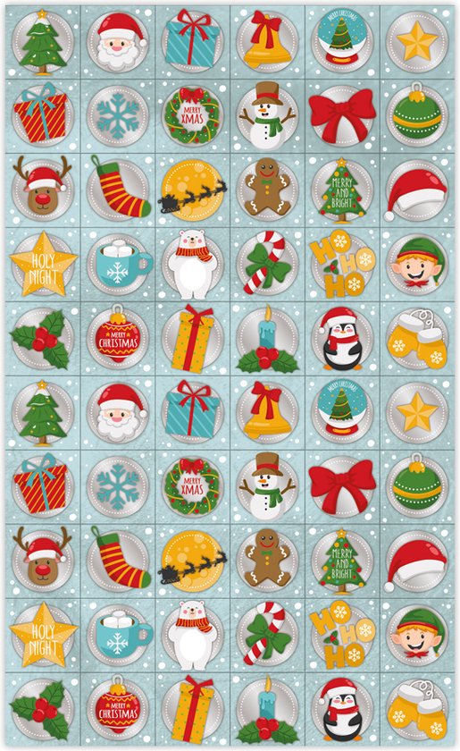 Kerst Stickervellen - Stickers Kerst - Kaarten maken - Knutselen Kerst ...