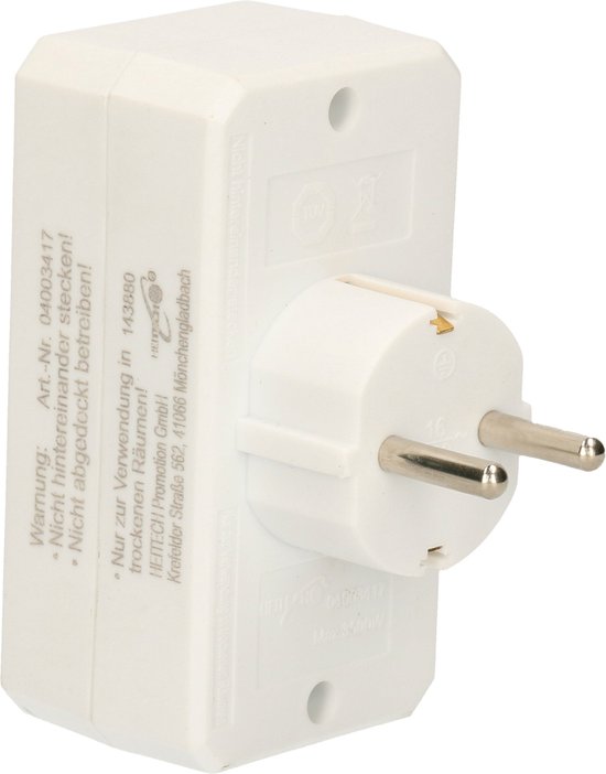 Humbert Stopcontact splitter - 3x - triple - wit - voor 3 stekkers ...