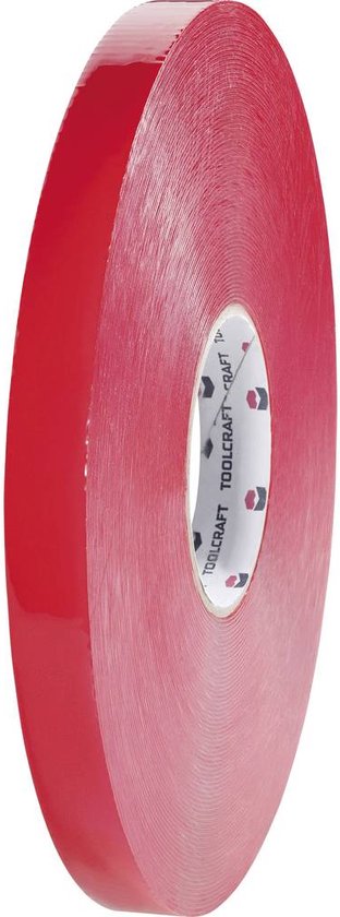 TOOLCRAFT 5310B19L3C 5310B19L3C Dubbelzijdige tape Transparant (l x b) 3 m x 19 mm 1... | bol