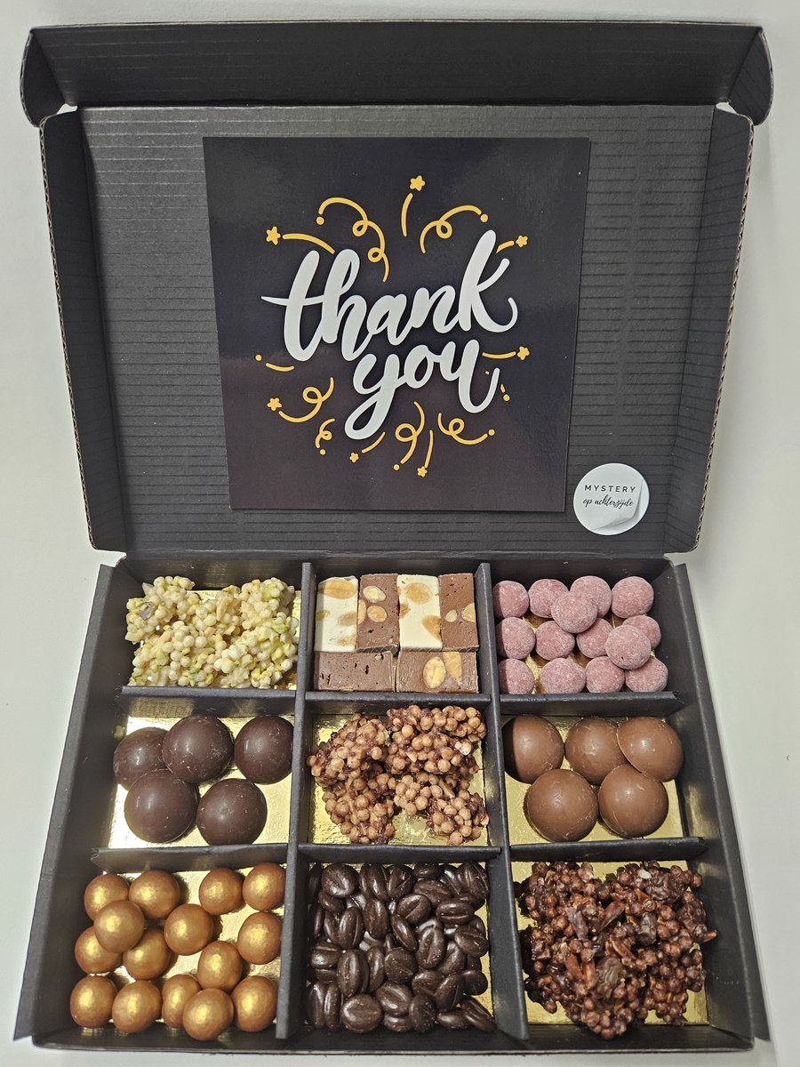 Luxe Belgische Chocolade Proeverij Pakket met Mystery Card 'Thank You ...