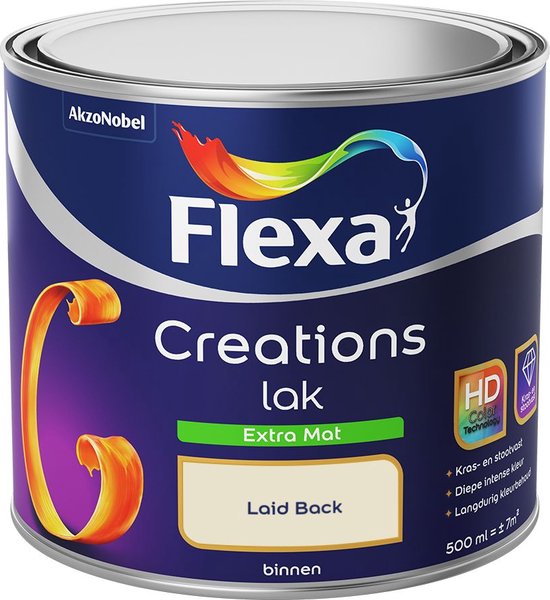 Flexa Creations - Lak Extra Mat - Laid Back - 500ML | bol
