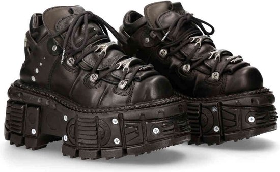 New Rock - M-TANK106-C2 Plateau Laarzen - 43 Shoes - Zwart | bol