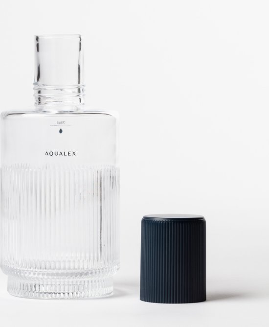 AQUALEX Nova glazen fles met opdruk PLAT water - 75 cl - 750 ml - Karaf ...