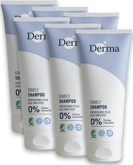 Derma Eco Family - Shampoo - 6 x 350 ML - Vegan Shampoo - Hypoallergeen ...
