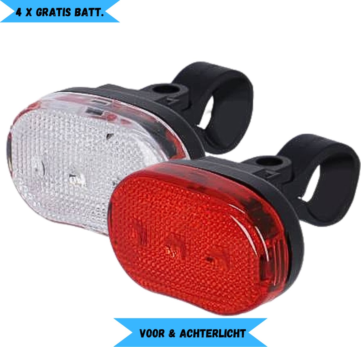 Fietslicht voor en achter - Fietslampen set - 3 standen - Led ...
