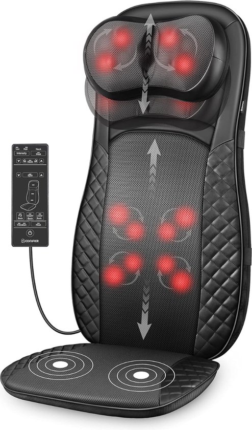 Massage Mat - Massagestoelkussen met warmtefunctie, Shiatsu ...