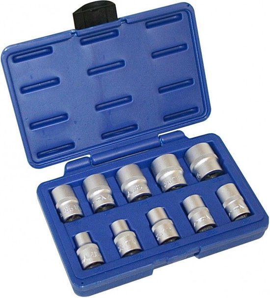 Doppenset - 10 delig - 1/2 duims aansluiting - Engelse maten - 3/8 ...