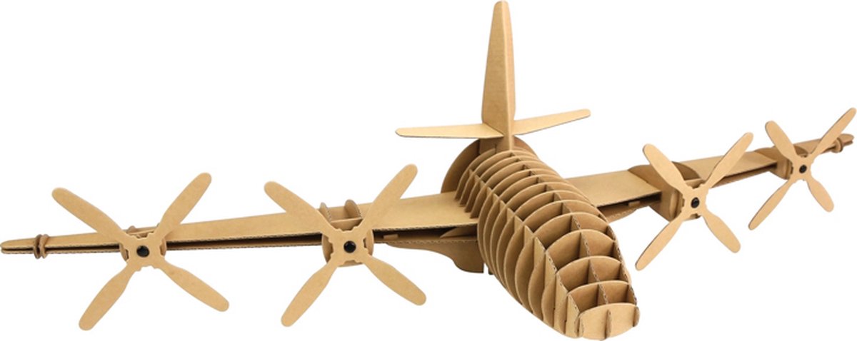 3D Model Karton Puzzel - Vliegtuig Turboprop Wanddecoratie - DIY Hobby ...