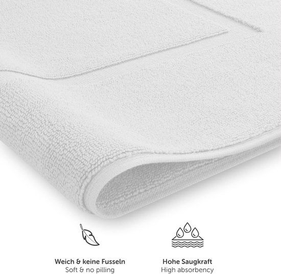 set van 2 badmatten, badmat - zachte douchemat, 100% katoen, Oeko-Tex ...