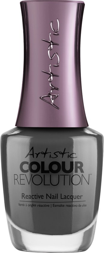 Artistic Nail Design Colour Revolution 'Etched in Stone' (Donkergrijs ...