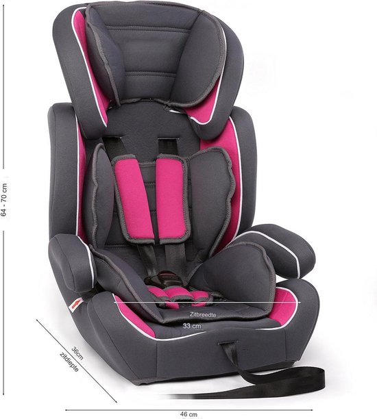 Autostoeltjes 9 tot 36 kg - Autostoel Baby - Grijs/Roze | bol