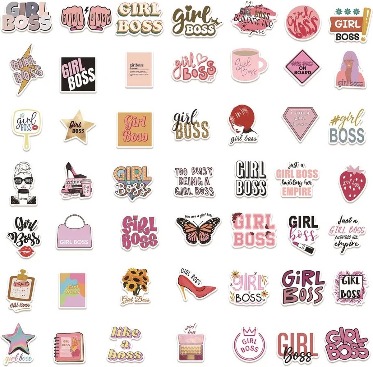Girl Boss Quote Stickers 50 Stuks | Meiden Stickers | Motivatie ...