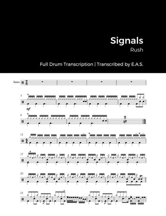 Full Album Drum Transcriptions - Rush - Signals (ebook), Evan Aria ...