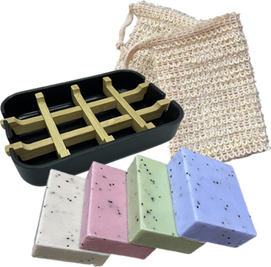 100% Natuurlijke, duurzame Voordeelbundel #1 - 4x Vegan zeep bar (1x ...