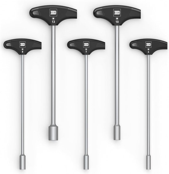 73400 T-Handle Hexagon Socket Wrench Set 5-delig 6-13 mm met ...
