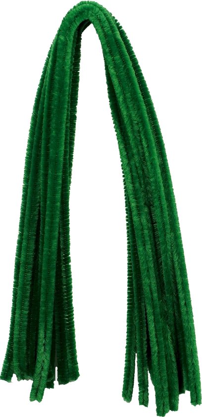 Chenilledraad - 20x - groen - 8 mm x 50 cm - hobby/knutsel materialen | bol