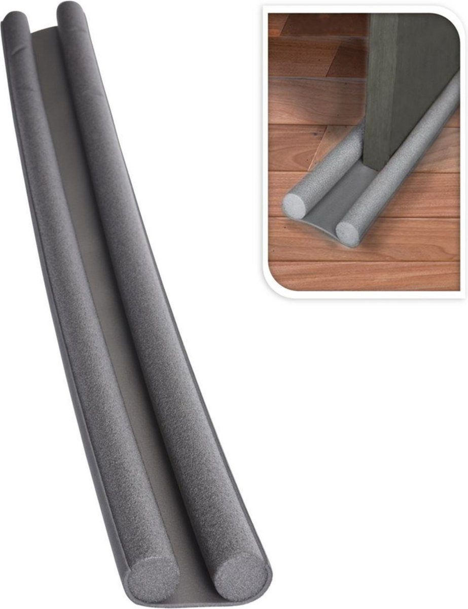 Tochtstrip - tochtwering - grijs - foam - 93 x 3 cm - deur tochtstopper ...
