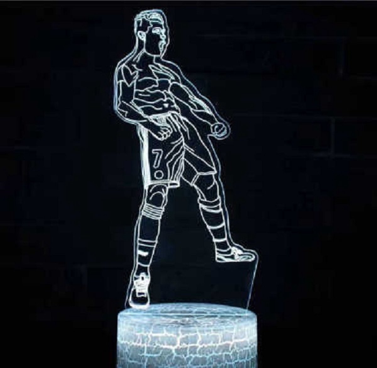 WonderStore© Cristiano Ronaldo-5 Nachtlamp – 3D lamp – 16 Kleuren ...