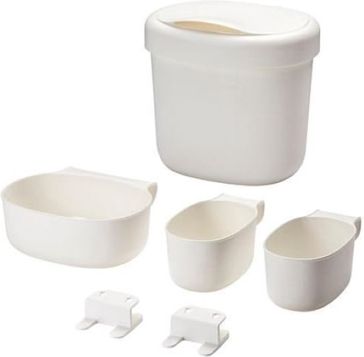 Containerset van 4 witte containers | bol.com