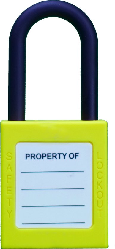 Lock out Hangslot GEEL - Nylon 38mm beugel - LOTOTO - Loto - Lockout ...